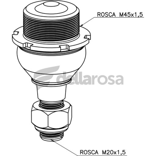 PIVÔ DE SUSPENSÃO INFERIOR - P03821 - Della Rosa