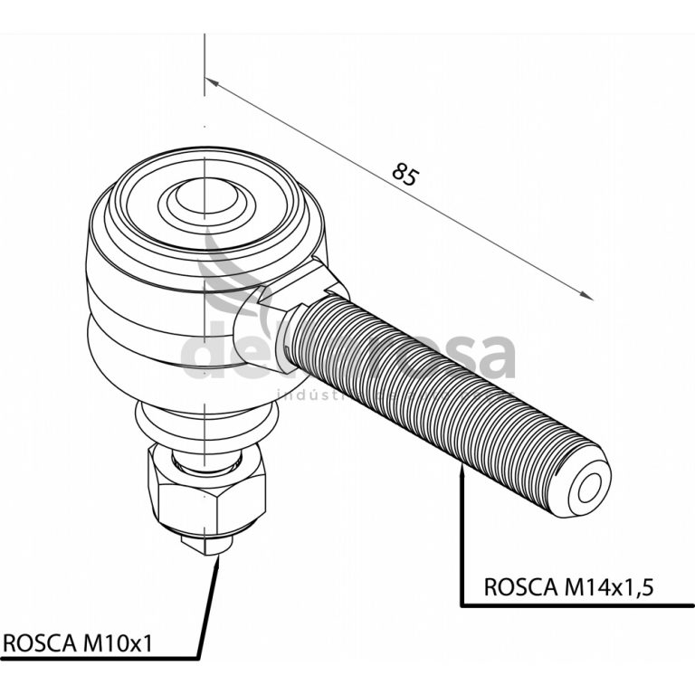 TERMINAL DA ALAVANCA DE CÂMBIO (ROSCA M14 - DIR.) - P02426 - Della Rosa